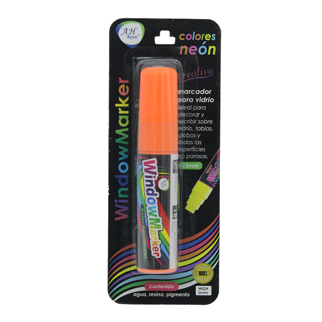 MARCADOR AH ROYAL PARA VENTANA CBM203/1 NARANJA PACA X 144 [PAC2569 ...